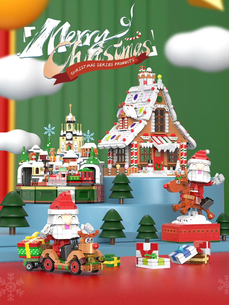 Christmas House Building Blocks - Kidz Country: