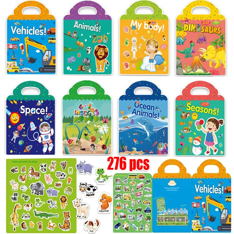 Educational Scene Stickers Book - Kidz Country: