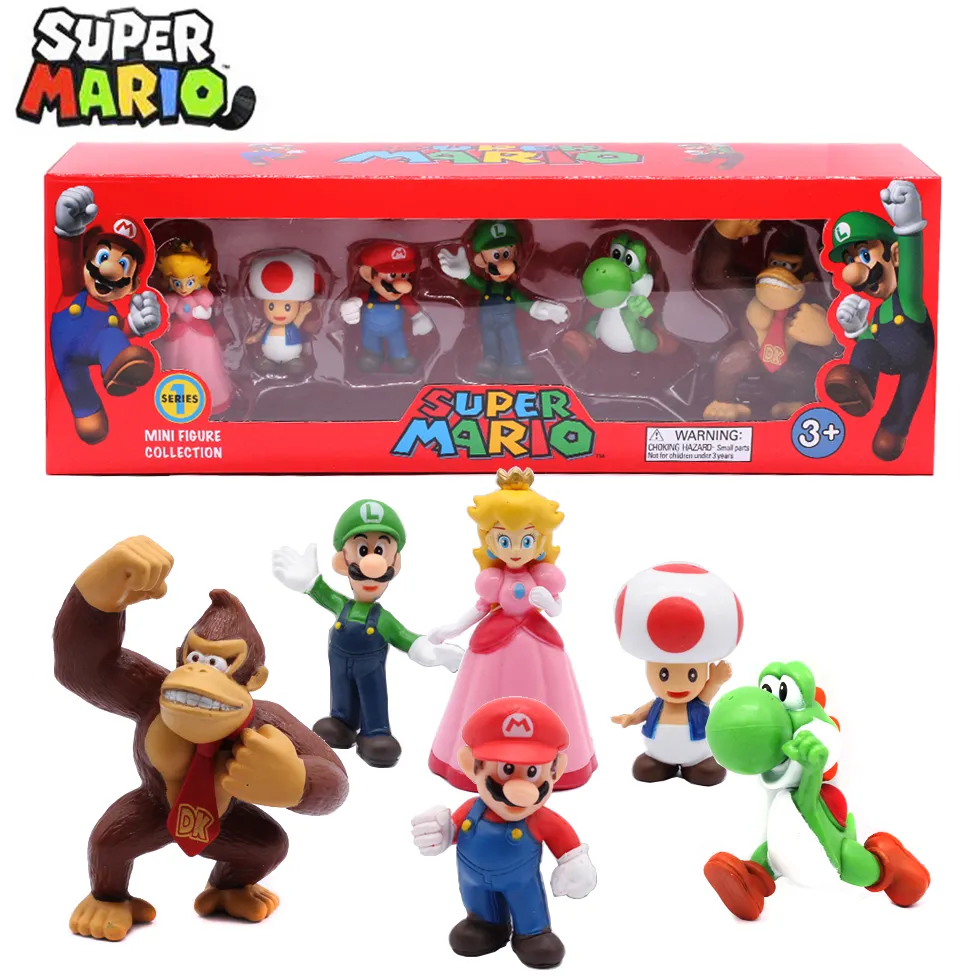 Super Mario Action Figure ( 6pcs ) - Kidz Country: