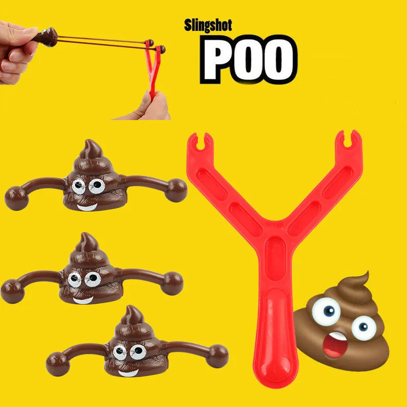 Funny Poo Launcher Slingshot (5 Random Colour Sets) - Kidz Country: