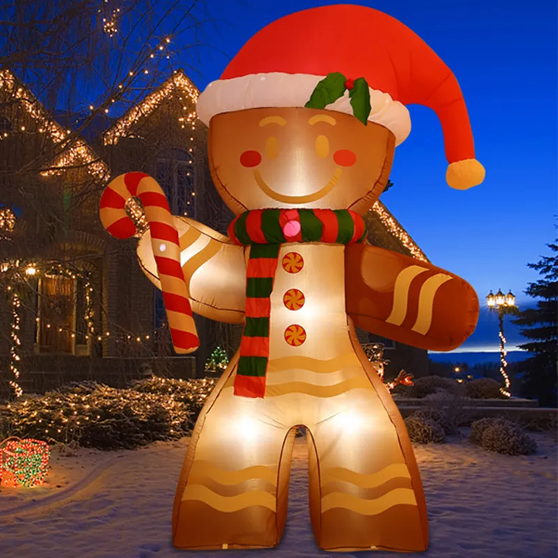 Inflatable Gingerbread Man With Built-in LED - Kidz Country: