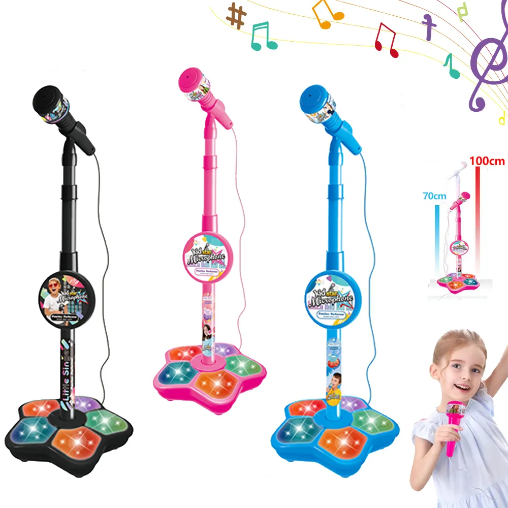 Musical Microphone with Light And Stand - Kidz Country: