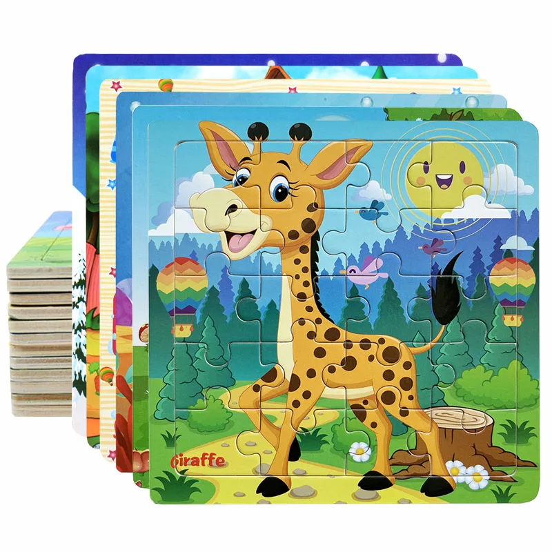 Wooden Cartoon Puzzle (20 PCS) - Kidz Country: