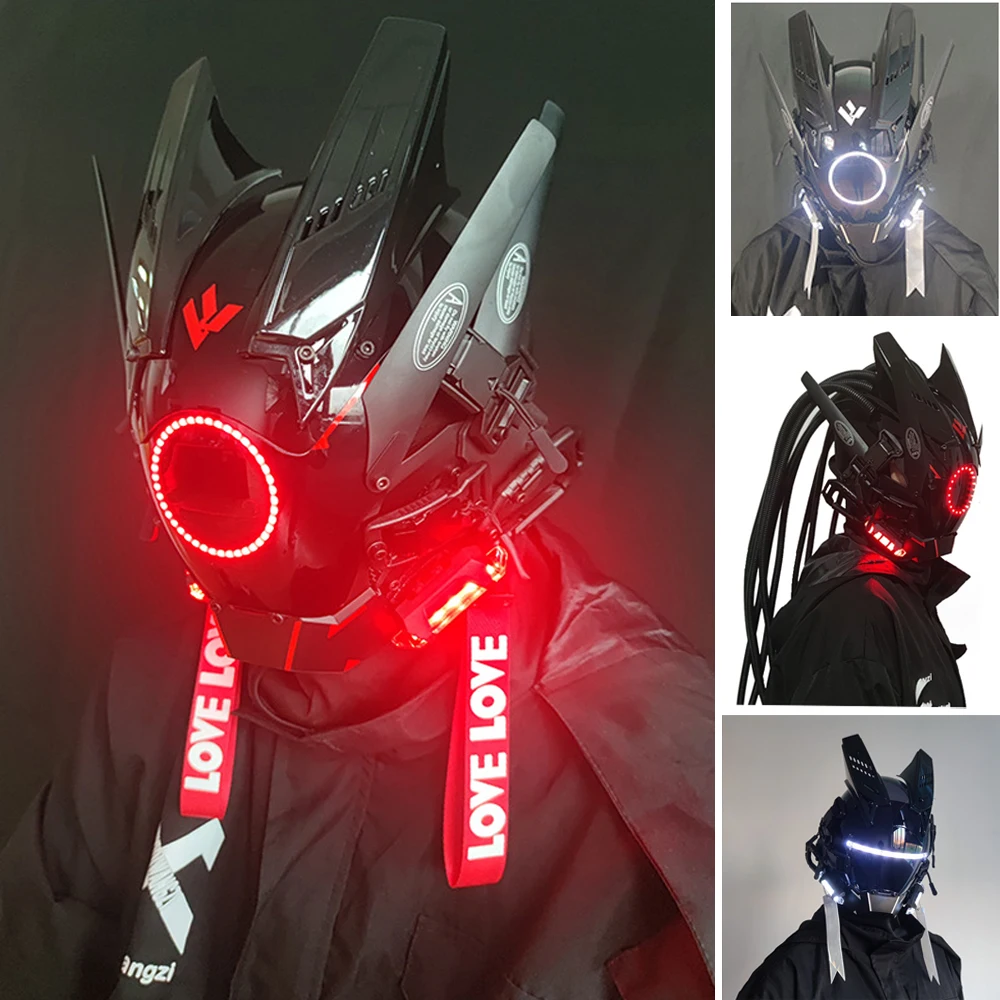 Cyberpunk Led Lighting Cosplay Helmet Halloween - Kidz Country: