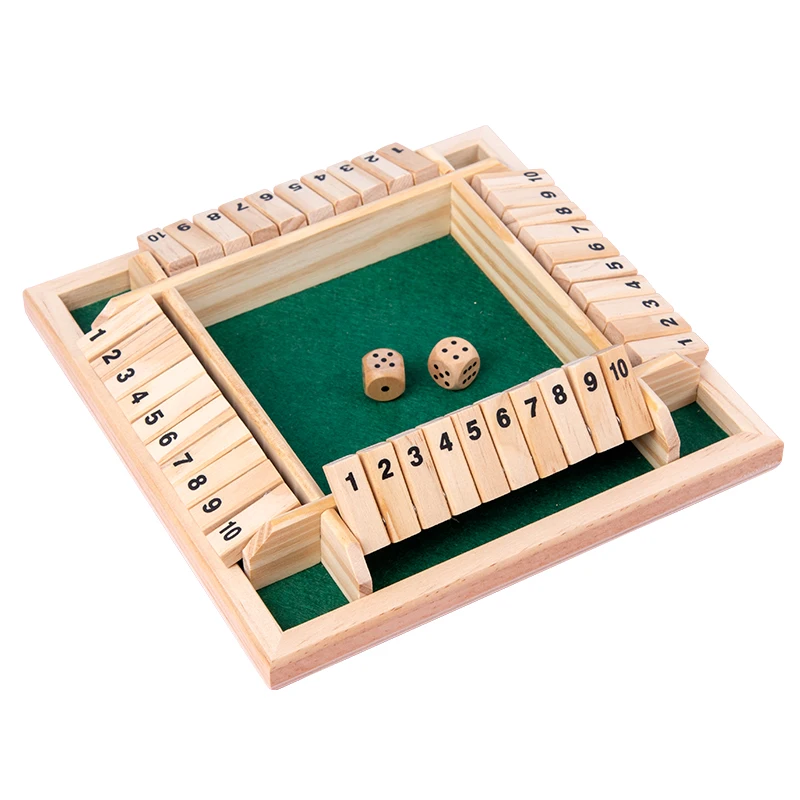 Shut The Box 4 Players Wooden Board Game - Kidz Country: